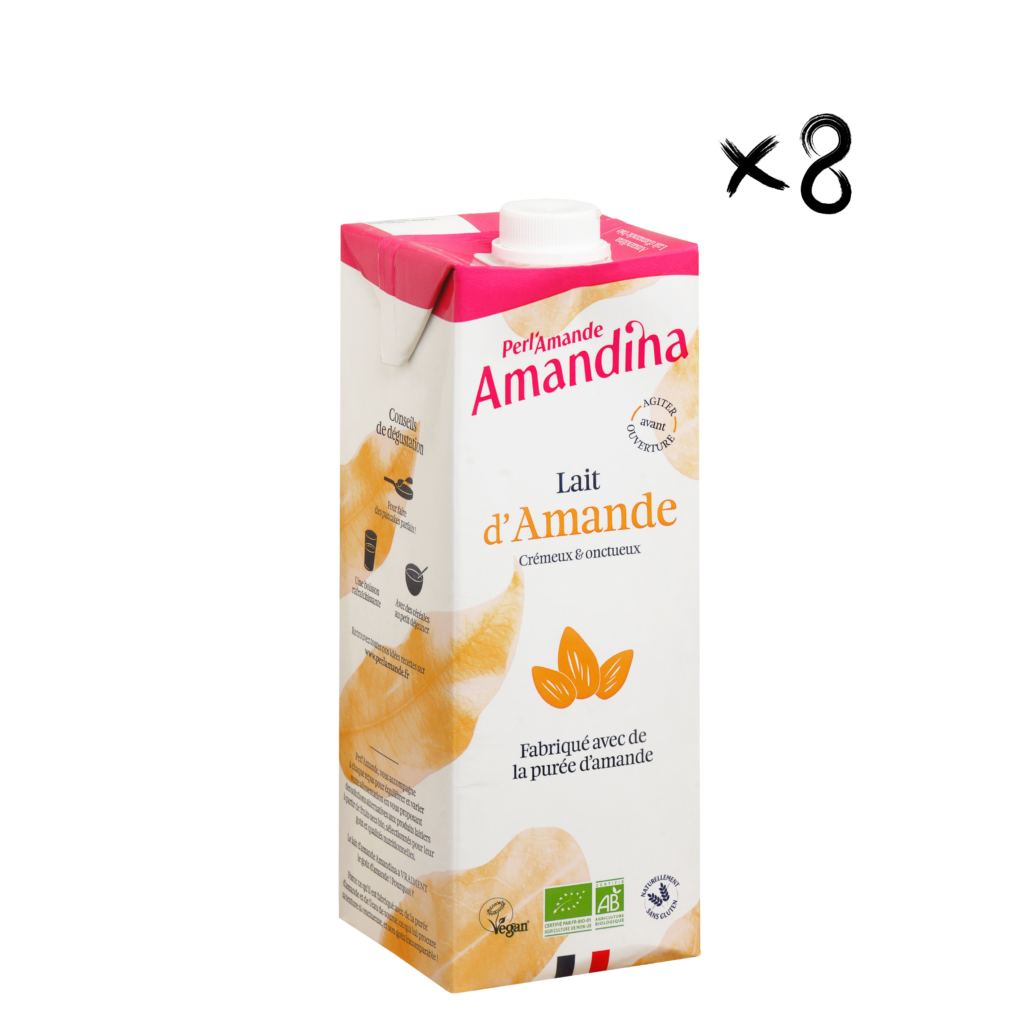 AMANDINA Boisson aux amandes Bio 1l x8 | Entrepôt Bio