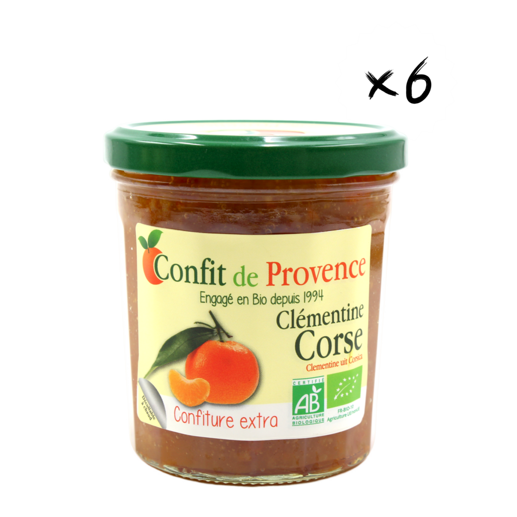 Confiture Extra Clémentine de Corse Bio 370g x6 | Entrepôt Bio